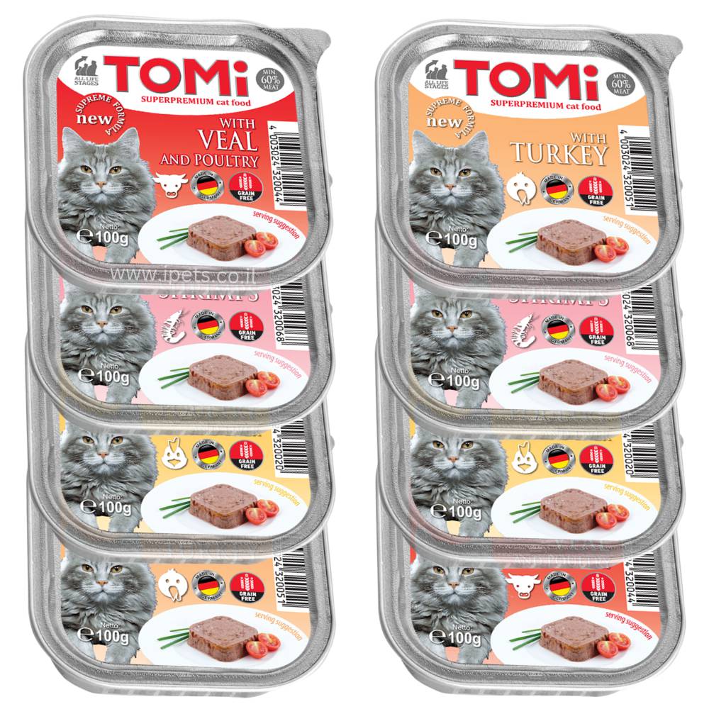 מעדני פטה לחתולים בכל שלבי החיים TOMi | טומי - iPets